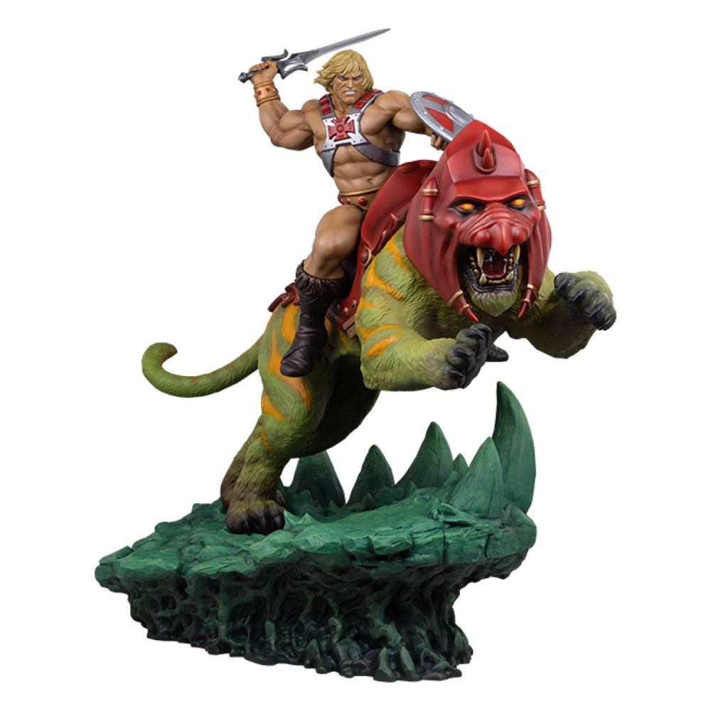 Køb Masters of the Universe Statue He-Man and Battle Cat Classic Deluxe 59 cm hos Superhelten ...